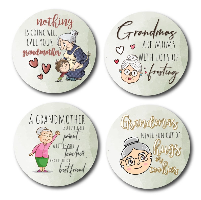 Grandma Custom Coasters: Funny MDF Birthday Gift - Etsy