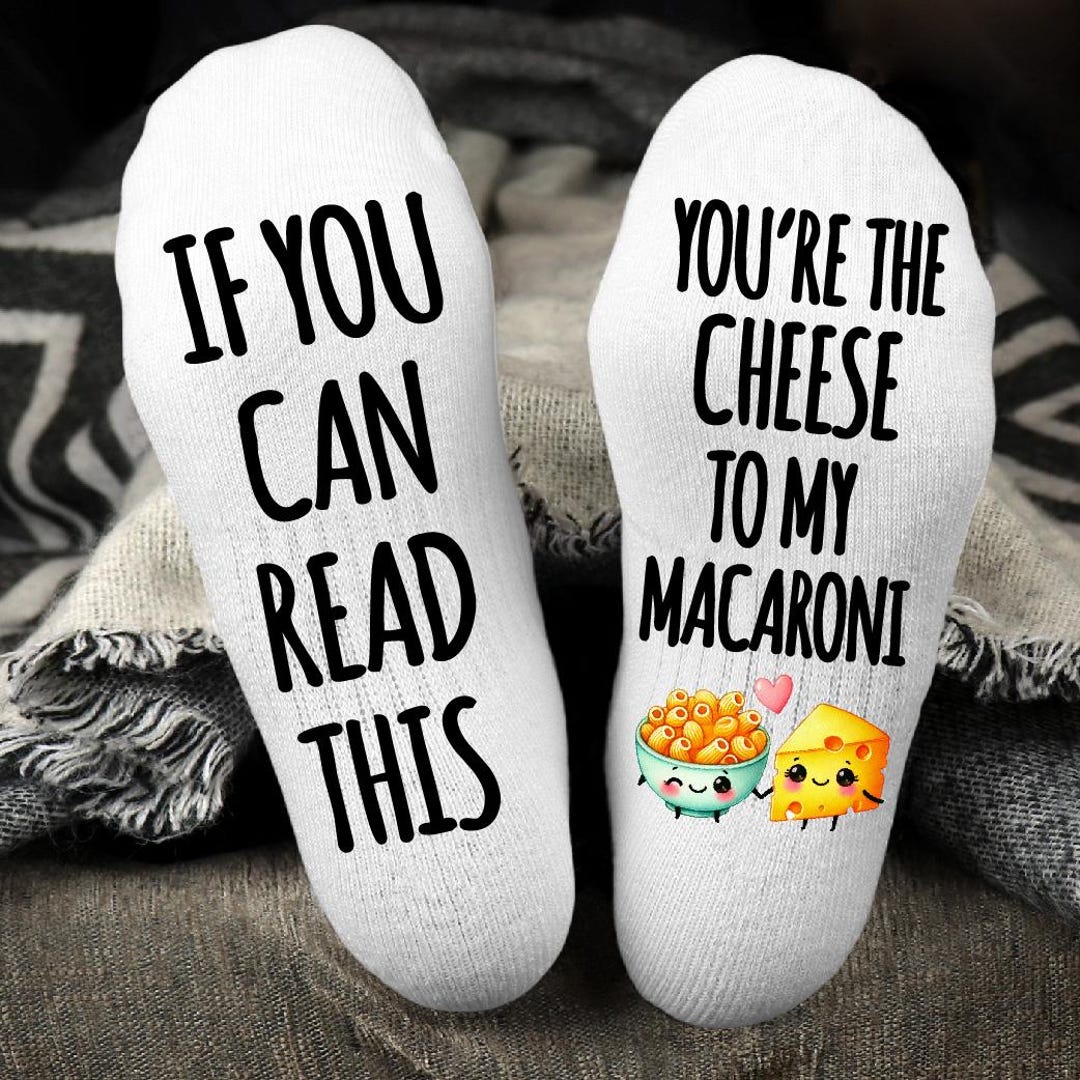 Macaroni and Cheese Funny Socks, Valentine's Gift - Etsy