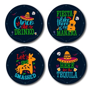 Cinco De Mayo Coasters, Wood Protection, Tacos Mexican Party, Funny ...