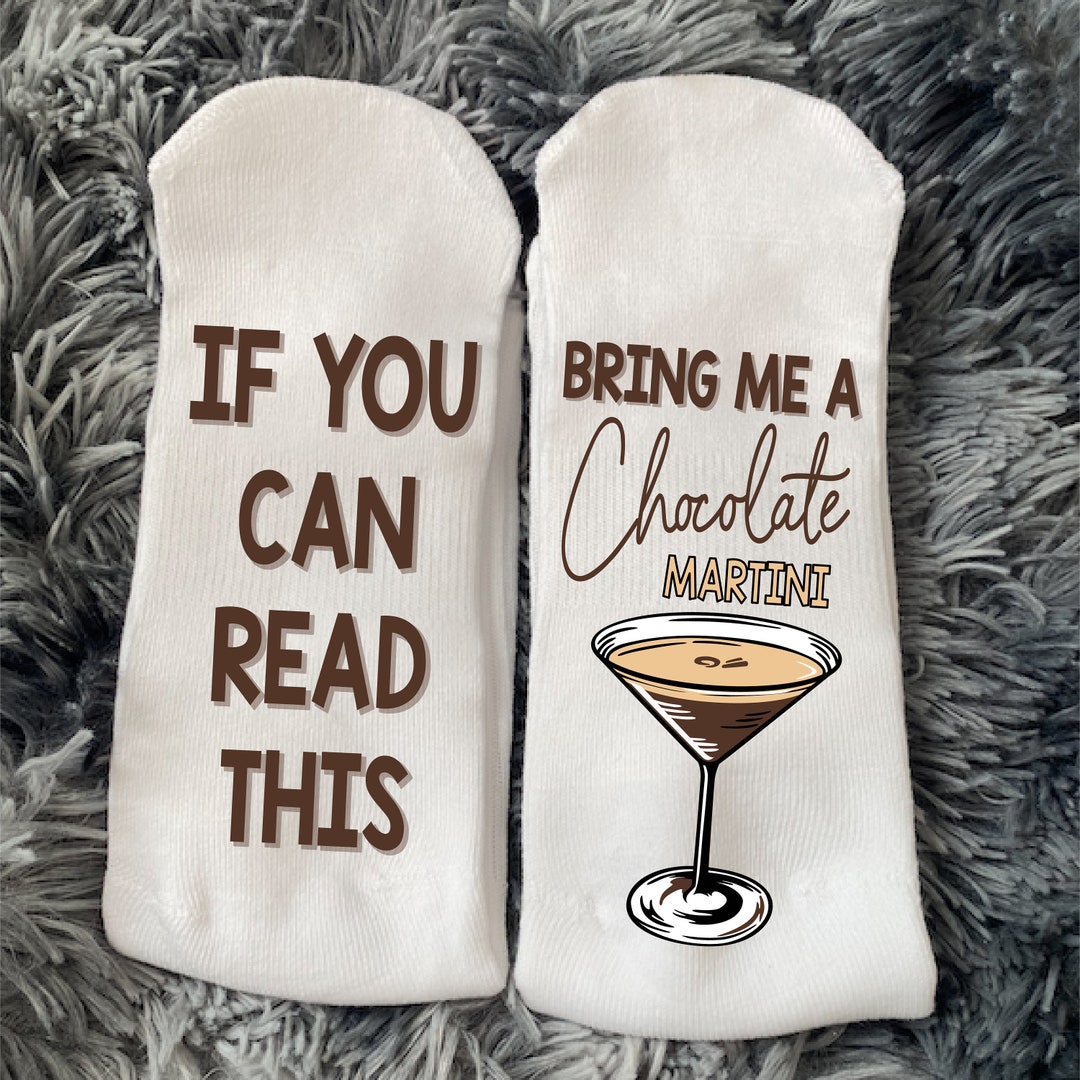 Chocolate Martini Socks, Cocktail Gifts, Socks for Men and Women - Etsy
