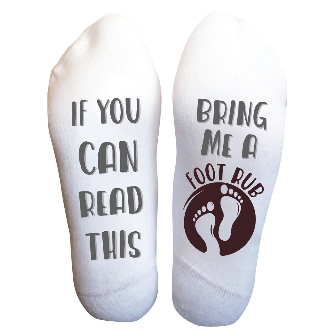 Funny Socks If You Can See This Please Rub My Feet Humorous - Etsy