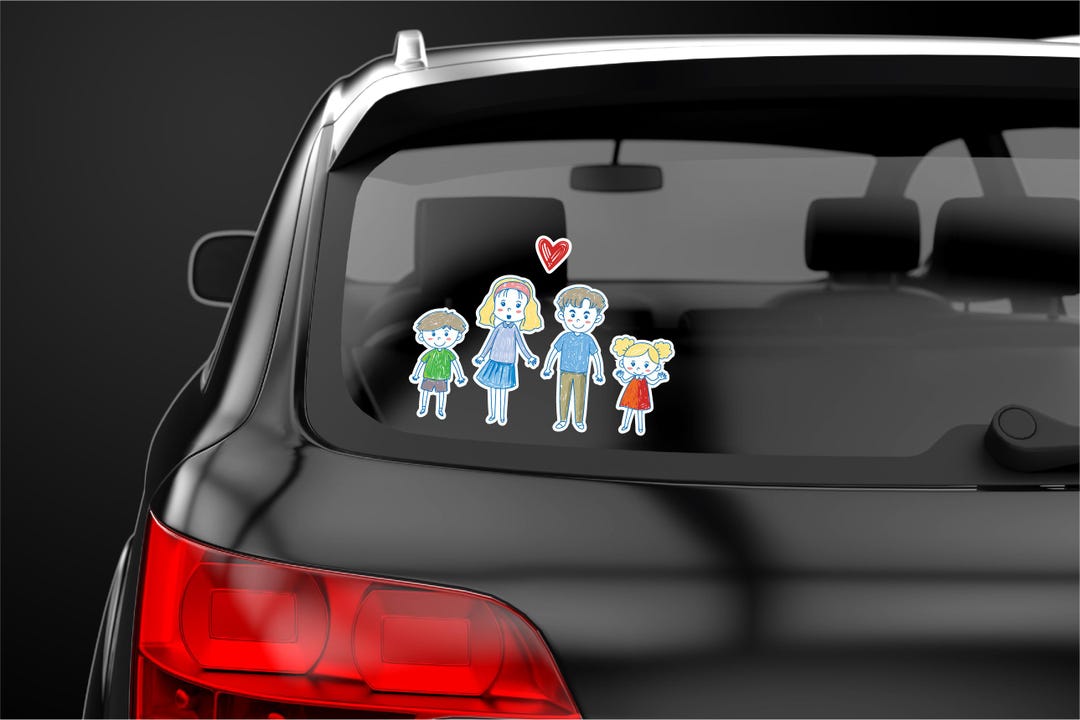 Custom Family Car Decal: Waterproof Vinyl Window Sticker - Etsy