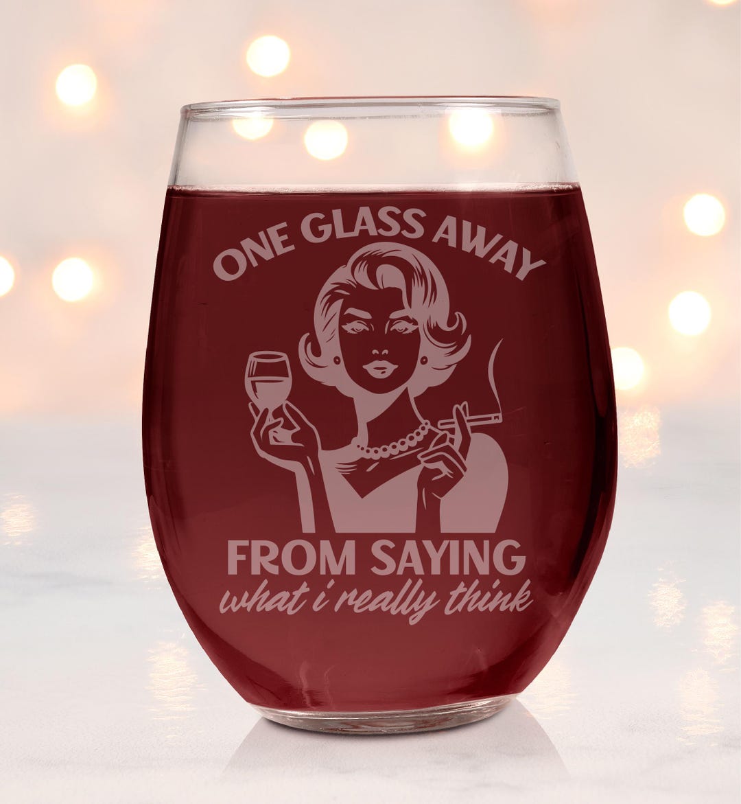 Personalized Wine Glass, Engraved Custom Name Text Glass, Wine Glasses ...