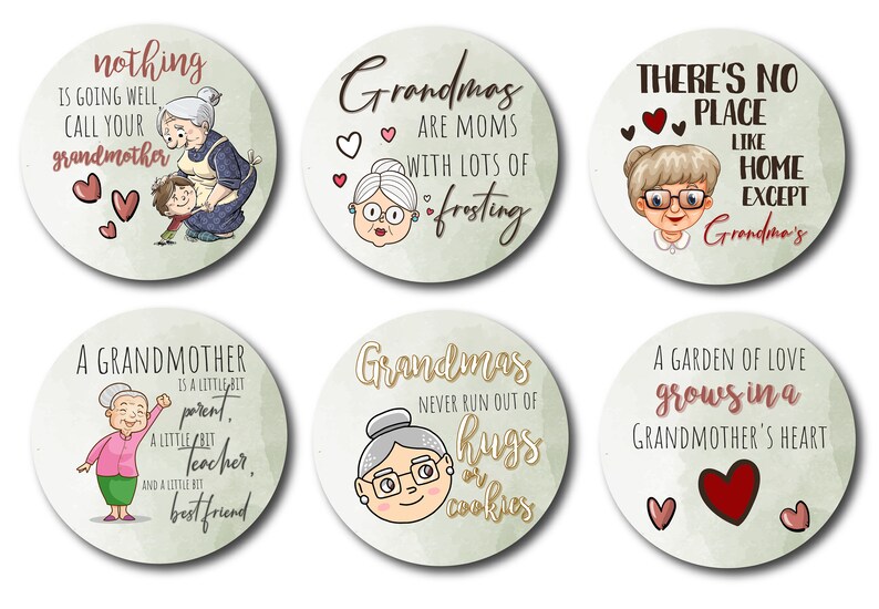 Grandma Custom Coasters: Funny MDF Birthday Gift - Etsy