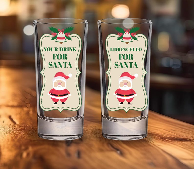 Personalized Santa Shot Glasses, Christmas Holiday Party Favors - Etsy