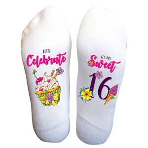 Sweet Sixteen Socks, Teenager Birthday Gifts, Party Favors - Etsy
