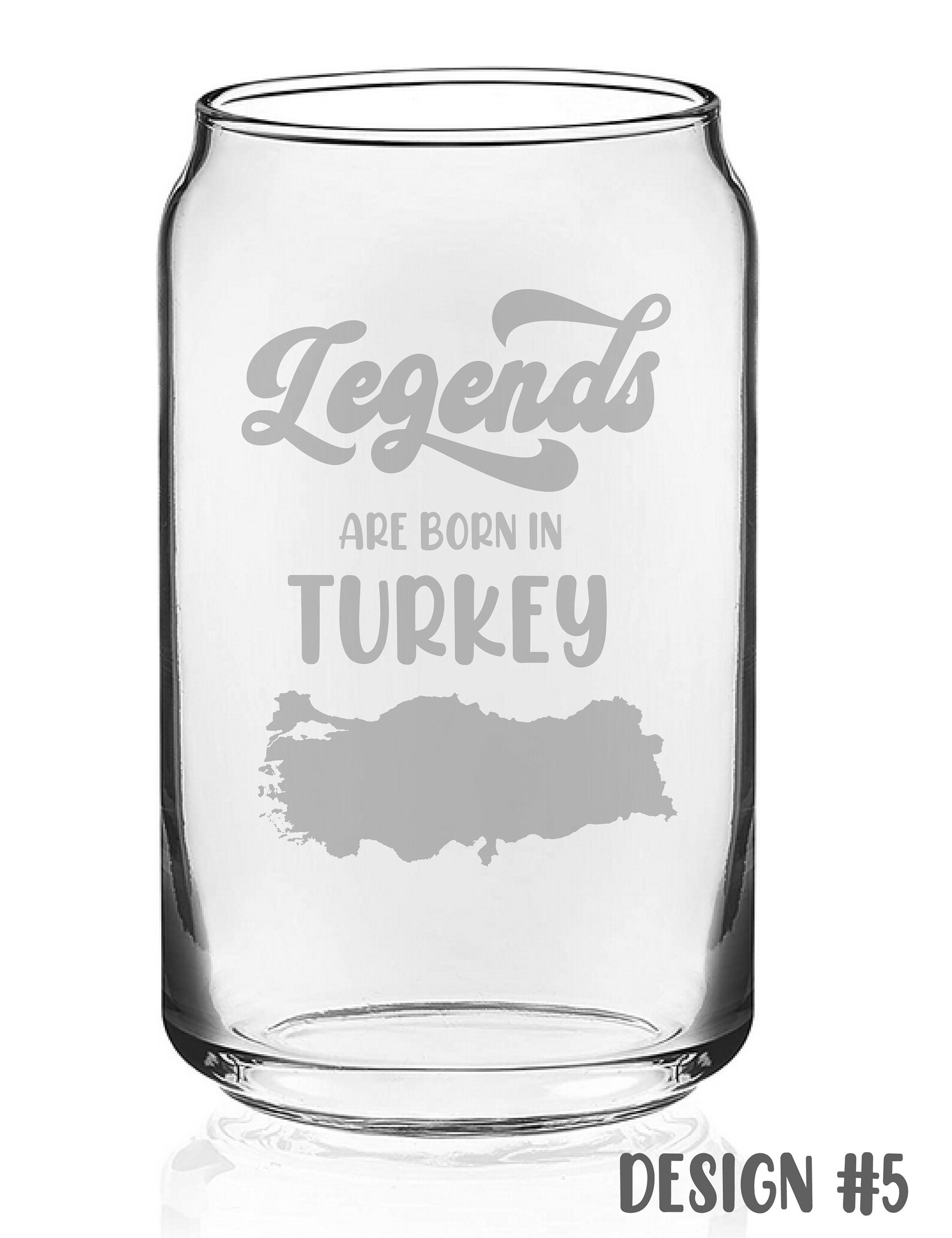 Engraved Turkey Beer Glass Can, Personalized Beer Can Glass, Gift for ...
