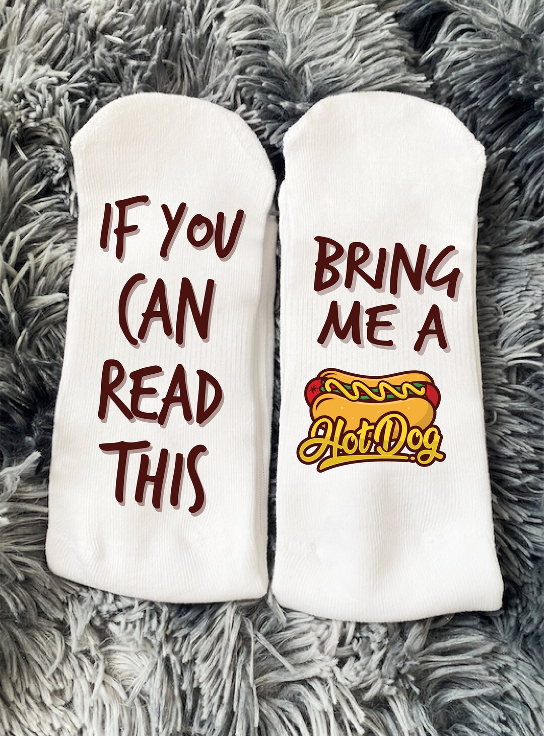 Hot Dog Socks, Mens Food Socks, Fun Foodie Socks, French Fries Socks ...