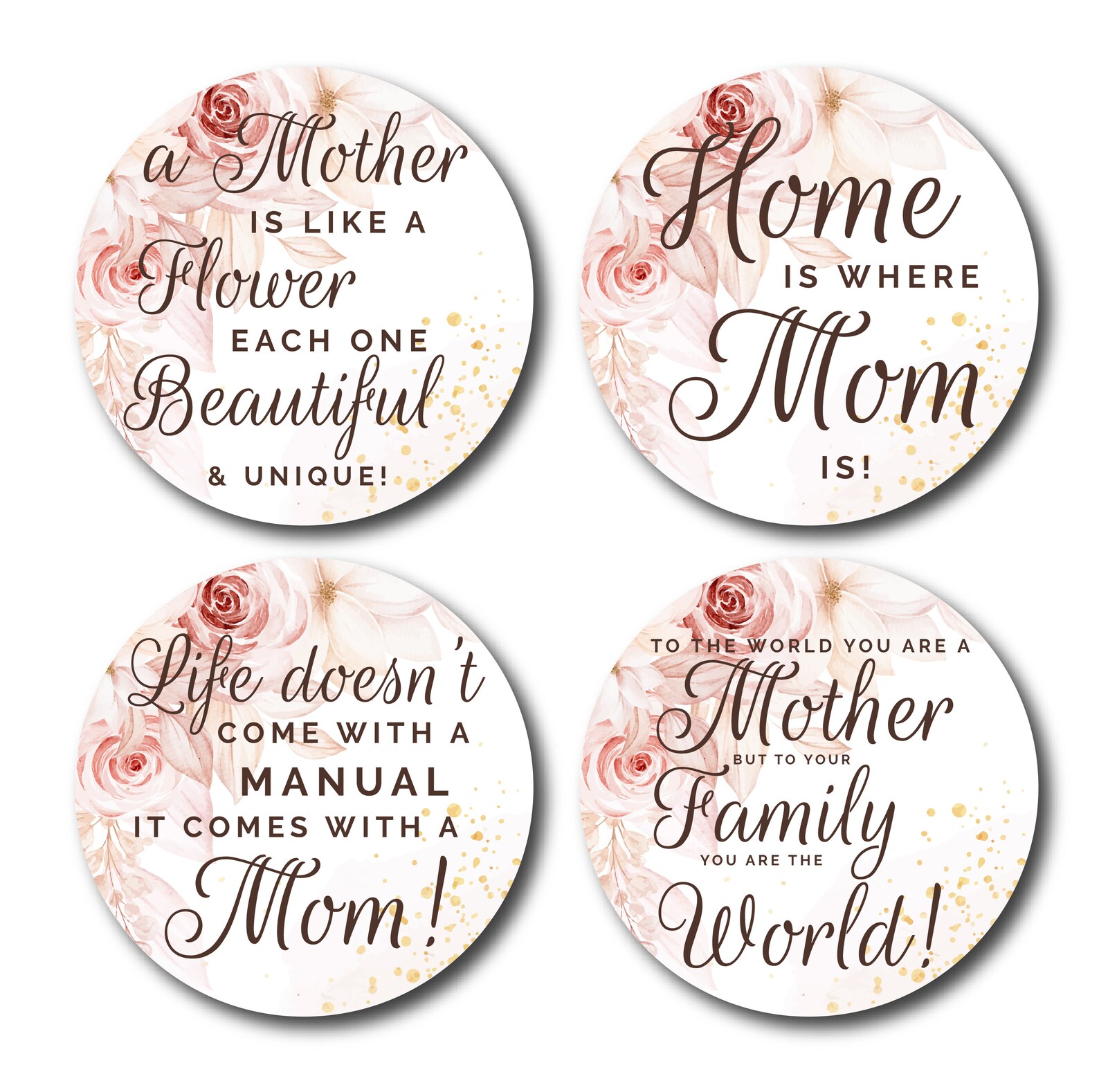 Mother’s Day Coasters, Funny Birthday Gift, Christmas Family Party - Etsy