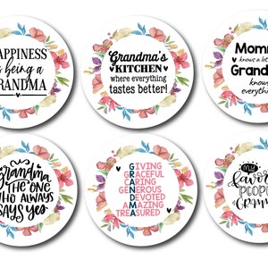 Custom Grandma Coasters, Mother’s Day Gift, 4pcs or 6pcs Set, Birthday ...
