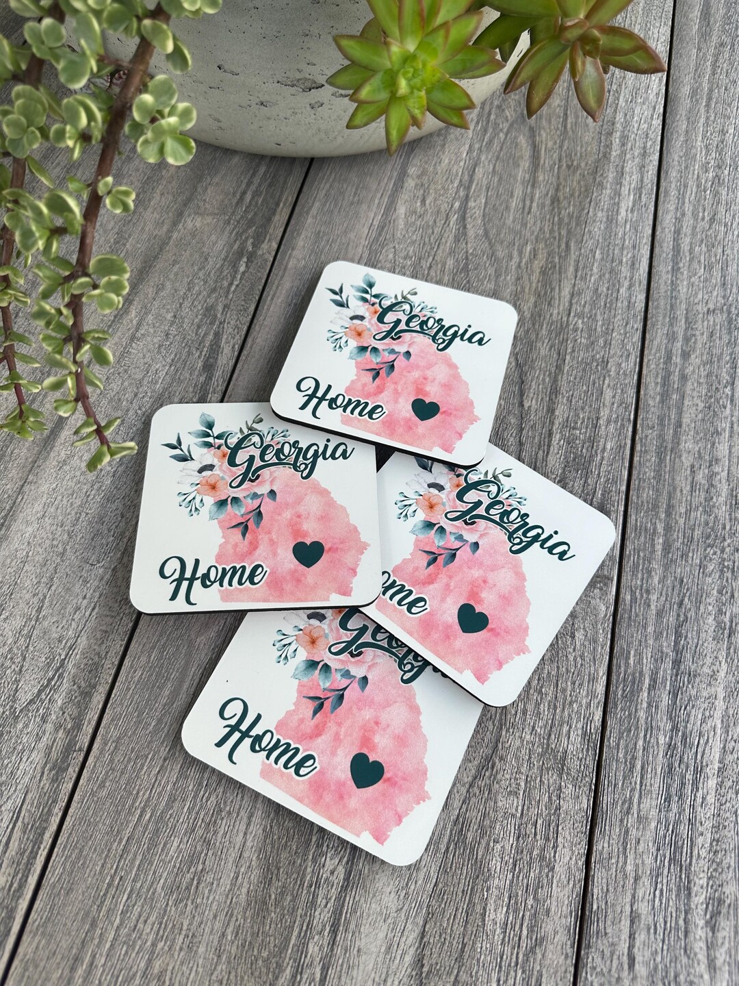 Georgia Map Coasters, State Coasters, Funny Birthday Gift, Christmas ...