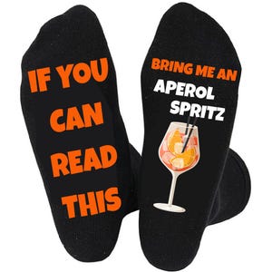 Aperol Spritz Socks, Socks for Women and Men, Novelty Funny Gifts - Etsy