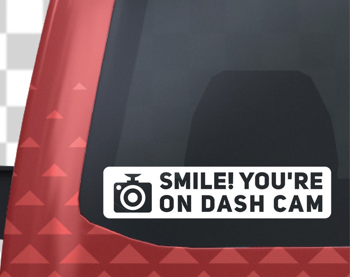 Smile You Are on a Dash Cam Car Sticker, Window Decal - Etsy