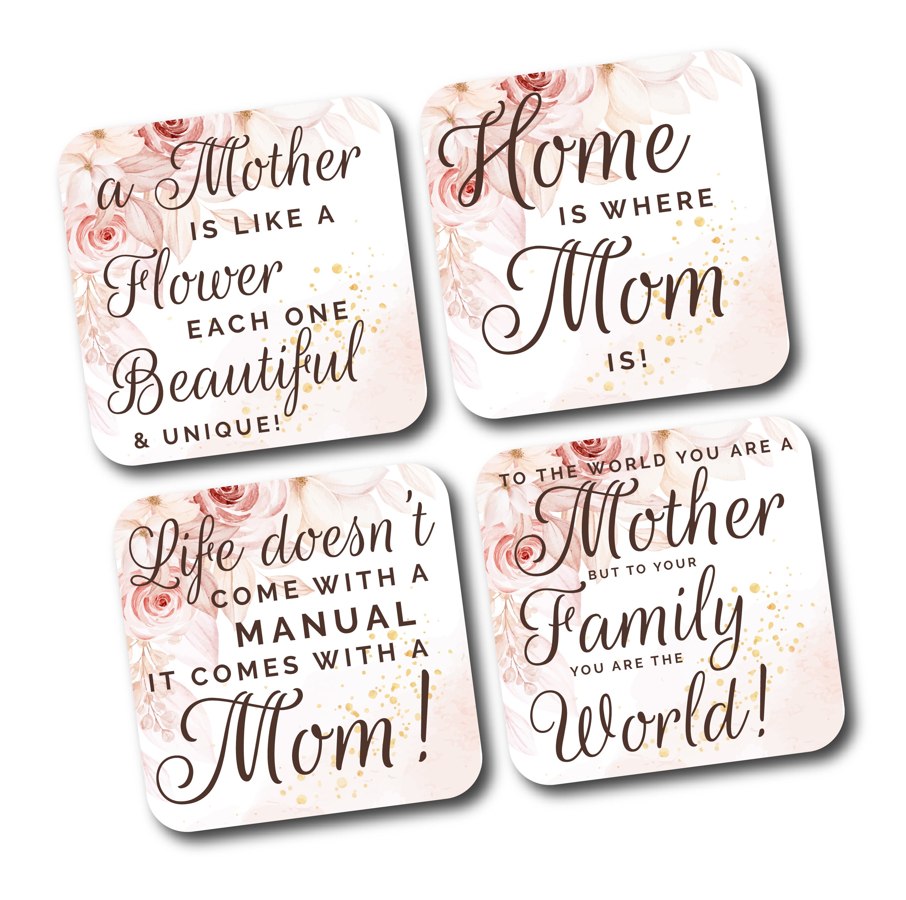 Mother’s Day Coasters, Funny Birthday Gift, Christmas Family Party - Etsy