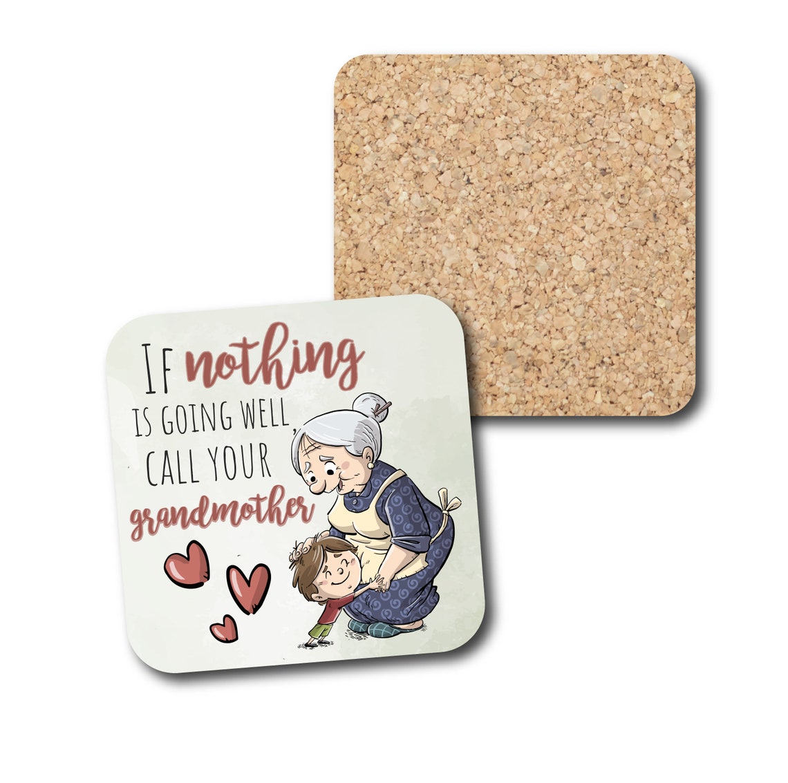 Grandma Custom Coasters: Funny MDF Birthday Gift - Etsy