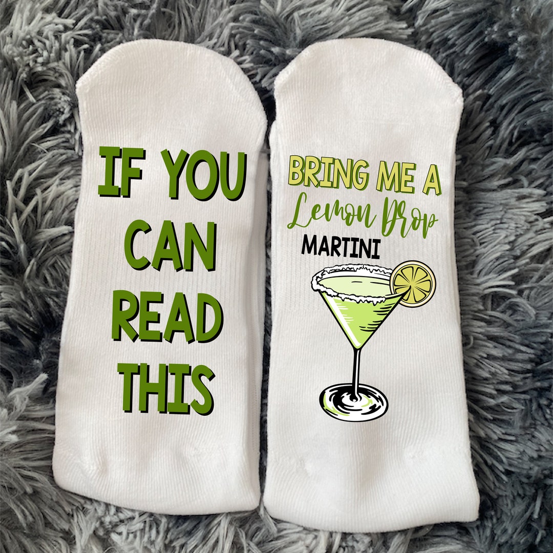 Lemon Drop Martini Socks, Socks for Men and Women - Etsy