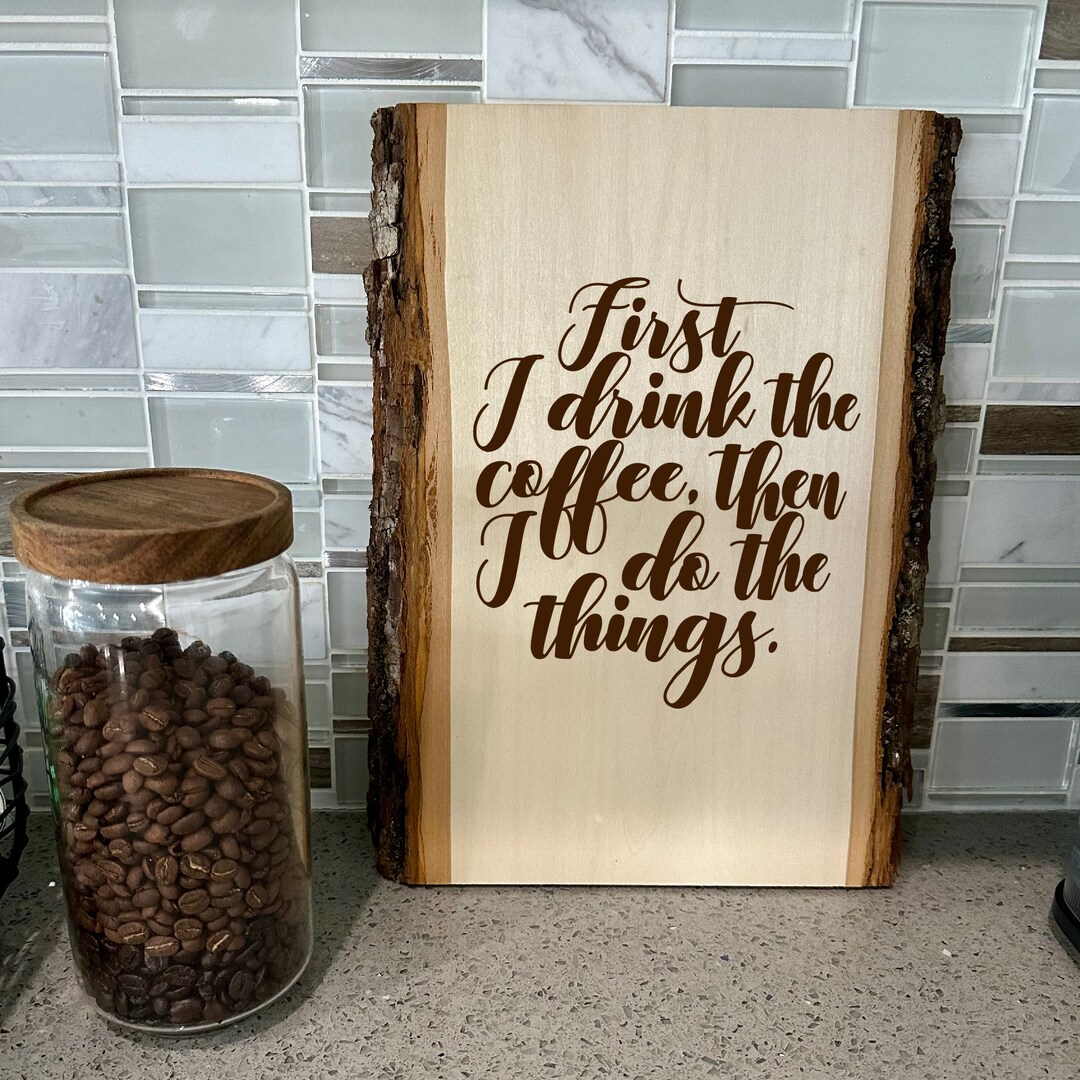 Personalized Coffee Bar Sign, Kitchen Sign, Coffee Lover Sign, Gift ...