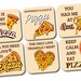 Pizza Coasters for Drinks, Birthday Gift, Movie Night Food, Birthday ...