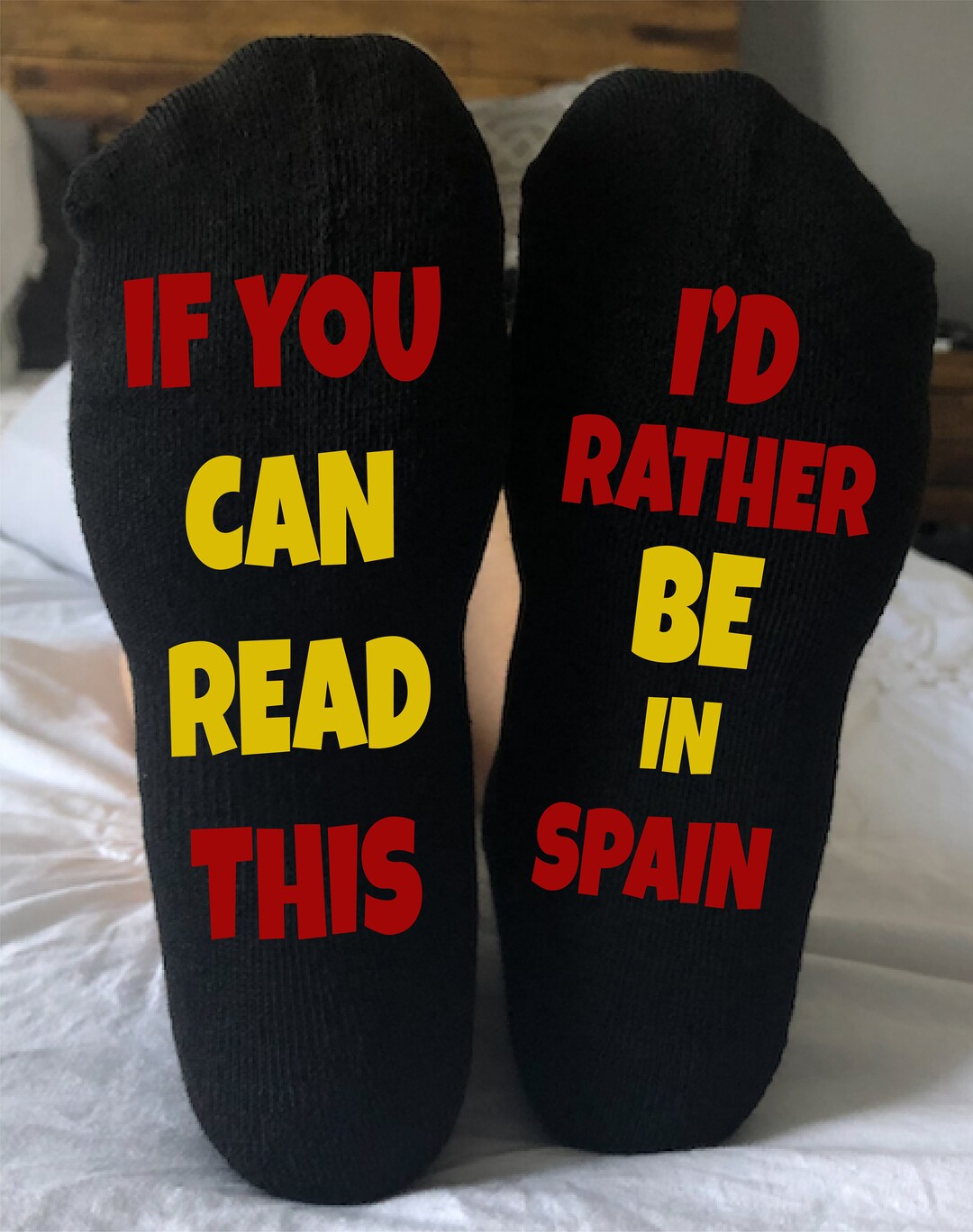 Country Flag Socks, Funny Gifts for Men, If You Can Read This, Custom ...
