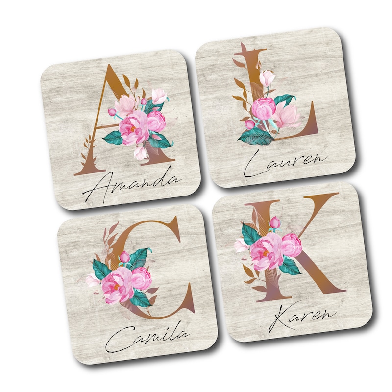 Letter Coaster - Etsy