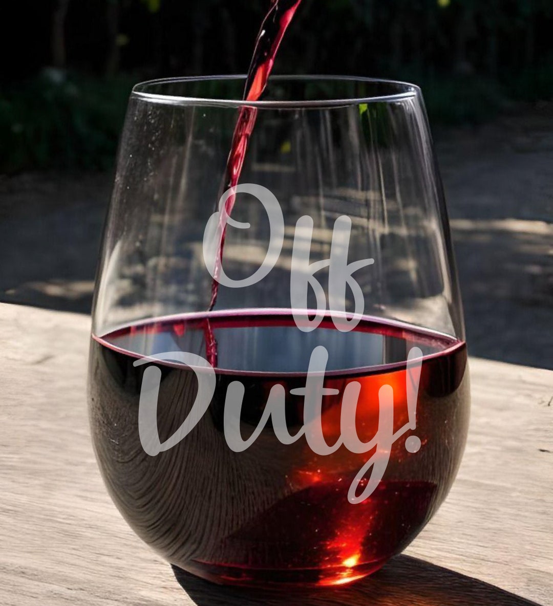 Personalized off Duty Wine Glass – off Duty Wine Glass, Dispatcher Gift ...