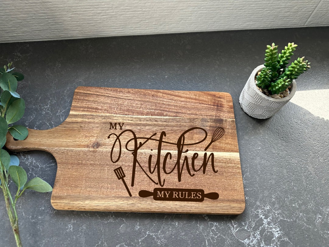Mom's Kitchen Cutting Board, Personalized Cutting Board for Mom, Custom ...