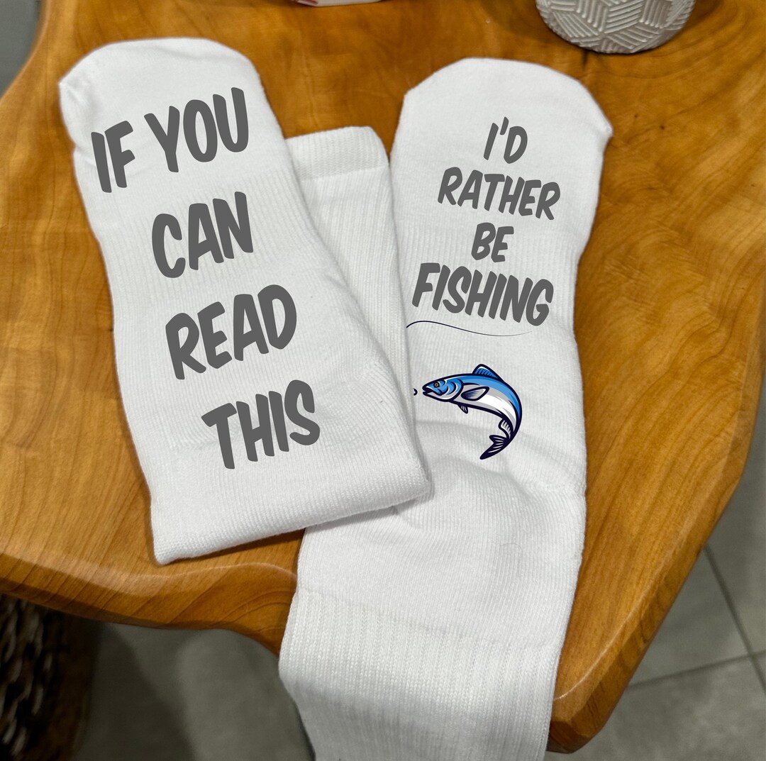 Funny Fishing Socks for Dad: Novelty Fisherman Gift - Etsy