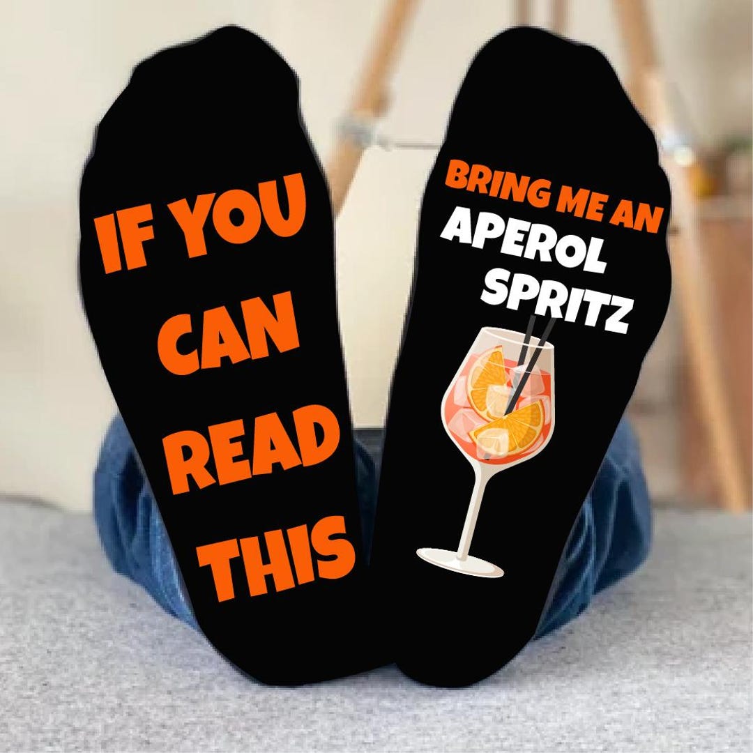 Aperol Spritz Socks, Bring Me Funny Socks, Novelty Gifts for Men, Women ...
