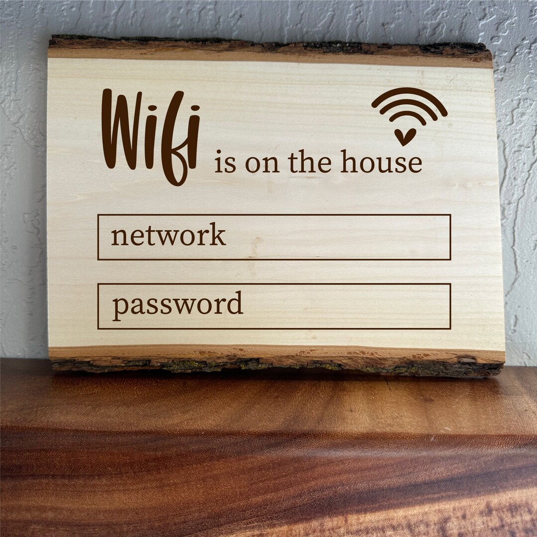 Custom Guest Wifi Password Sign, Personalized Family Wifi Sign ...