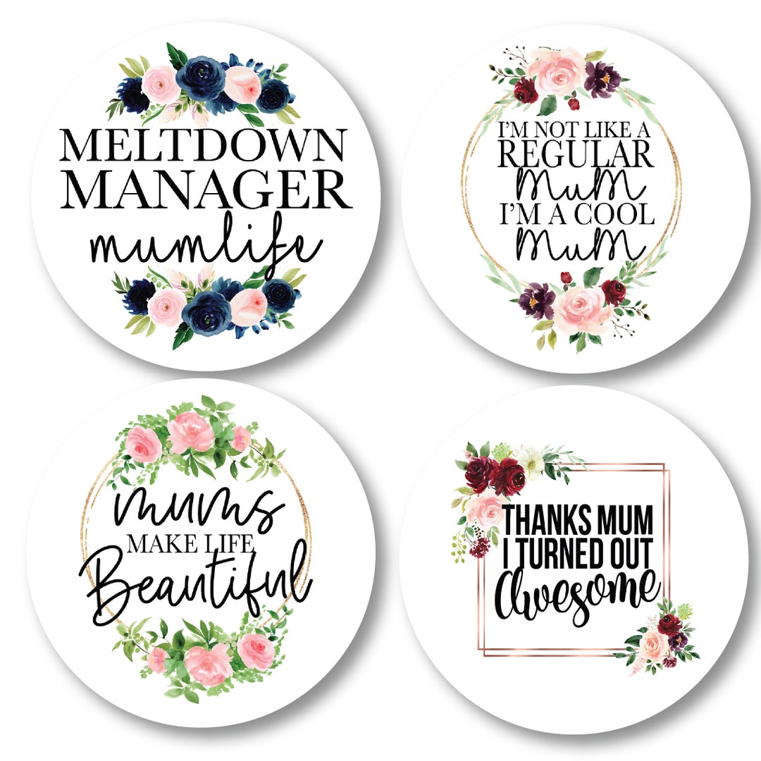 Mom Quotes Coasters, Funny Birthday Gift, Mother's Day Gift, Christmas ...