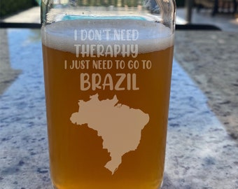 Brazil Map Glass - Etsy