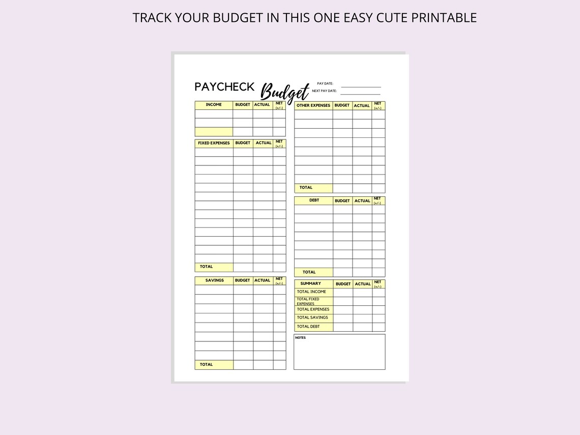 Paycheck Budget Template Printable Paycheck Budget Overview Etsy UK paycheck-budget-template-printable-paycheck-budget-overview-etsy-uk