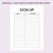Minimalist Sign up Sheet, 4 Email Sign up Forms, PRINTABLE Sign Up ...