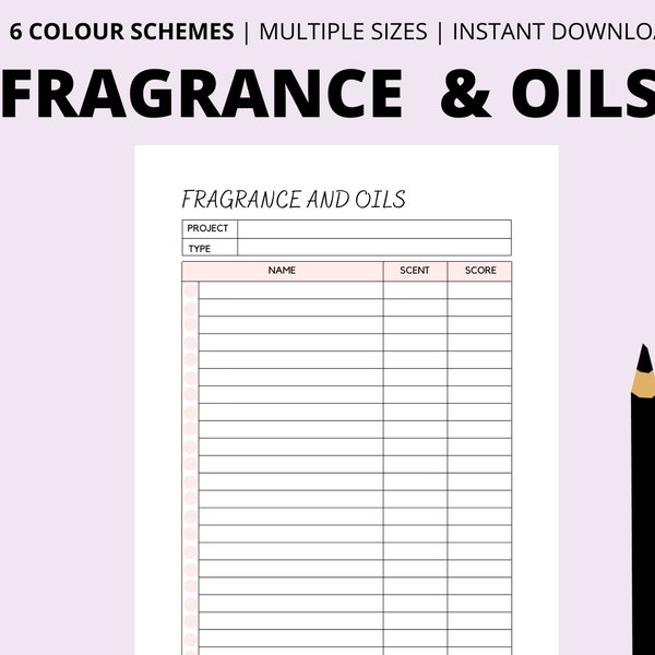 Scented Oil Labels - Etsy