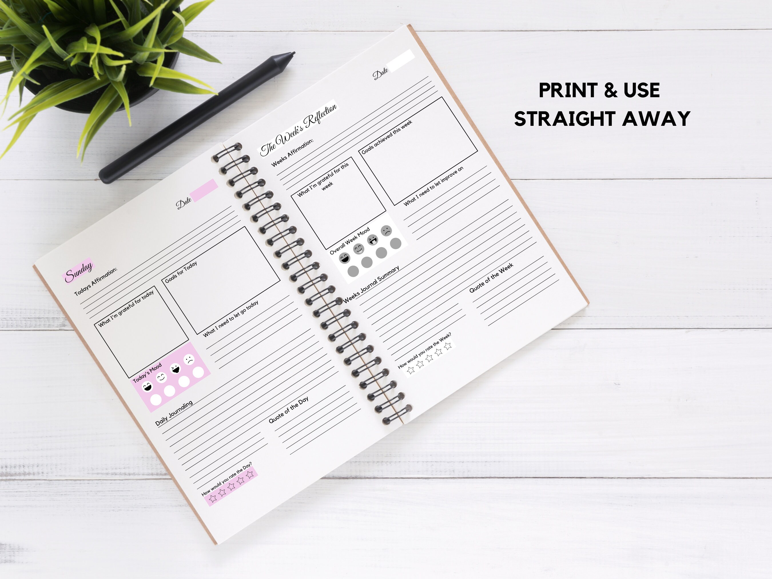 Affirmation Workbook, Affirmation Journal, Daily Affirmations, Mindset ...