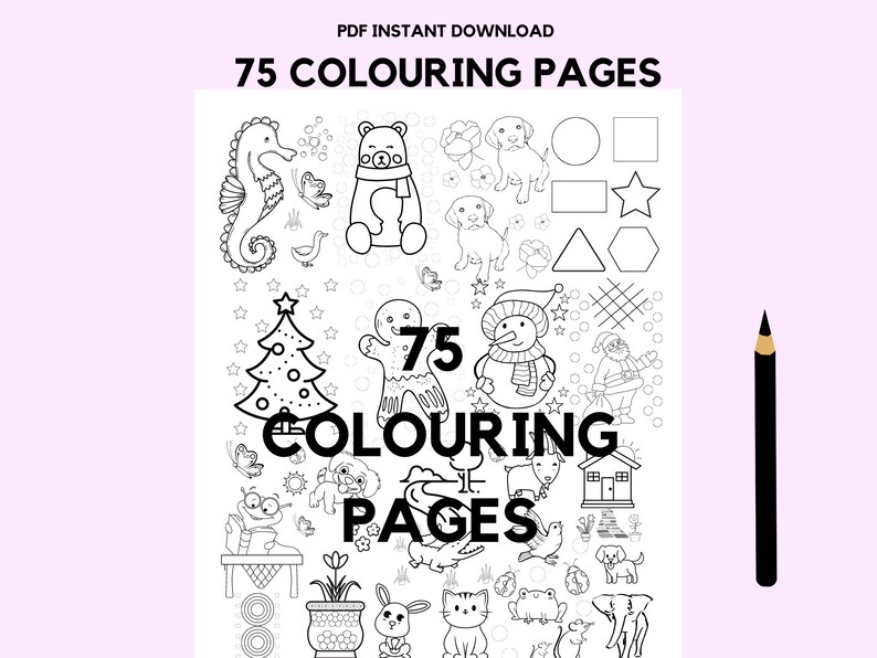 75 Printable Colouring Pages for Kids, Toddlers, Preschoolers, Coloring ...