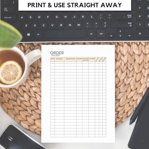 Order Tracker Planner Printable | Online Order Tracker | Shopping ...