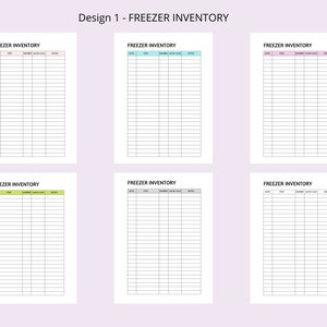Kitchen Inventory Printable, Fridge, Freezer and Pantry Inventory ...