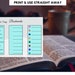 Bible Study Color Chart Bookmarks, Printable Bookmarks - Etsy
