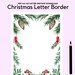 Printable Christmas Letter Border Digital Download Holiday Letter ...