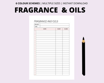 Oil Tracking Sheet - Etsy UK