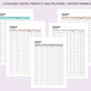 Order Tracker Planner Printable | Online Order Tracker | Shopping ...