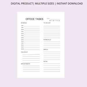 To Do List, Office Task Sheet, Office Task Forms, Office Task Tracker ...