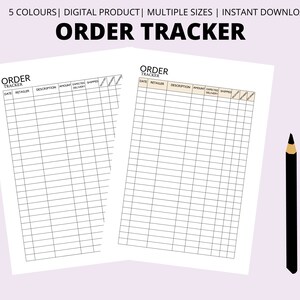 Order Tracker Planner Printable Online Order Tracker - Etsy