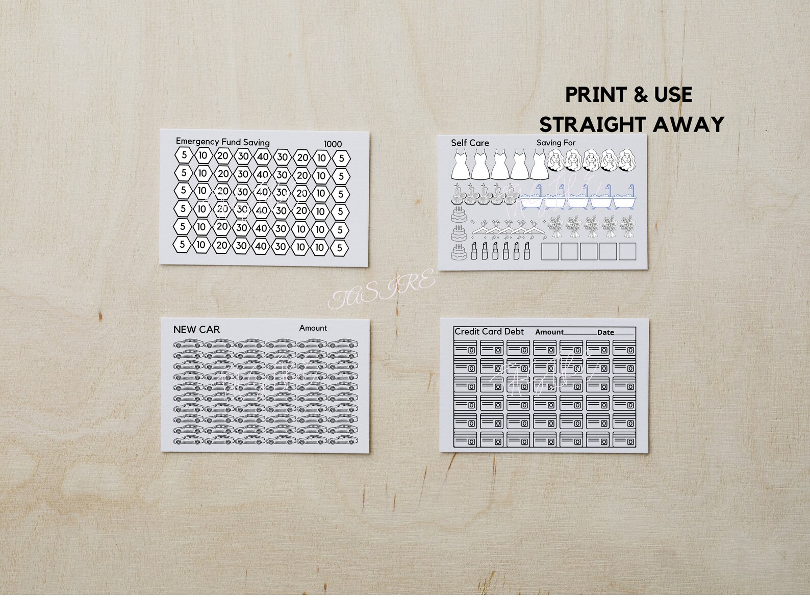 A6 Savings Pocket Cards, Planner Pocket, Cards, Savings Challenge ...