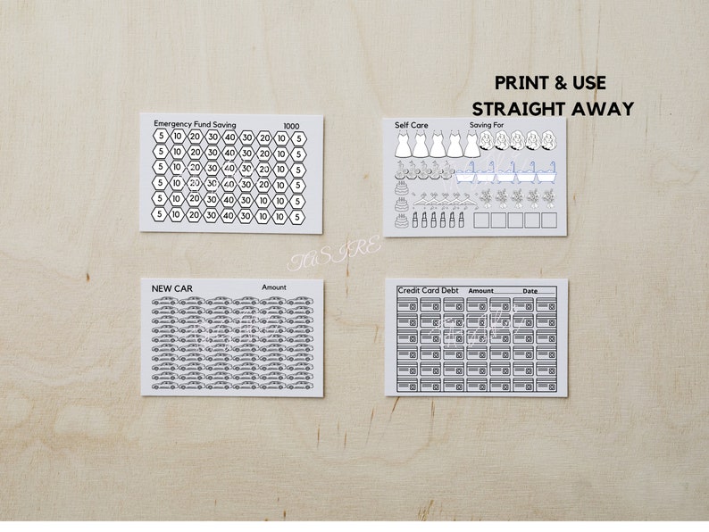 A6 Savings Pocket Cards, Planner Pocket, Cards, Savings Challenge ...