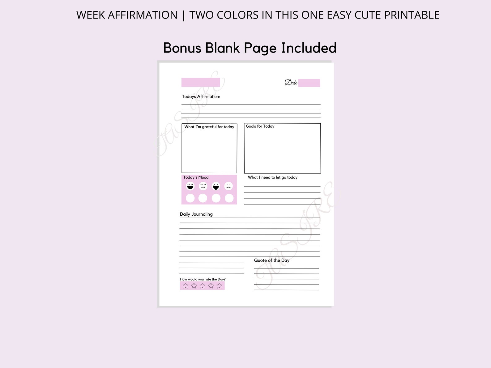 Affirmation Workbook, Affirmation Journal, Daily Affirmations, Mindset ...