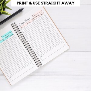Savings Account Tracker Printable, Personal Savings Sheet, Financial ...