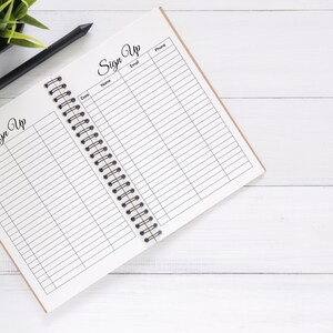 Sign up Forms, Minimalist Sign up Sheet, Printable Sign Up, Event Sign ...