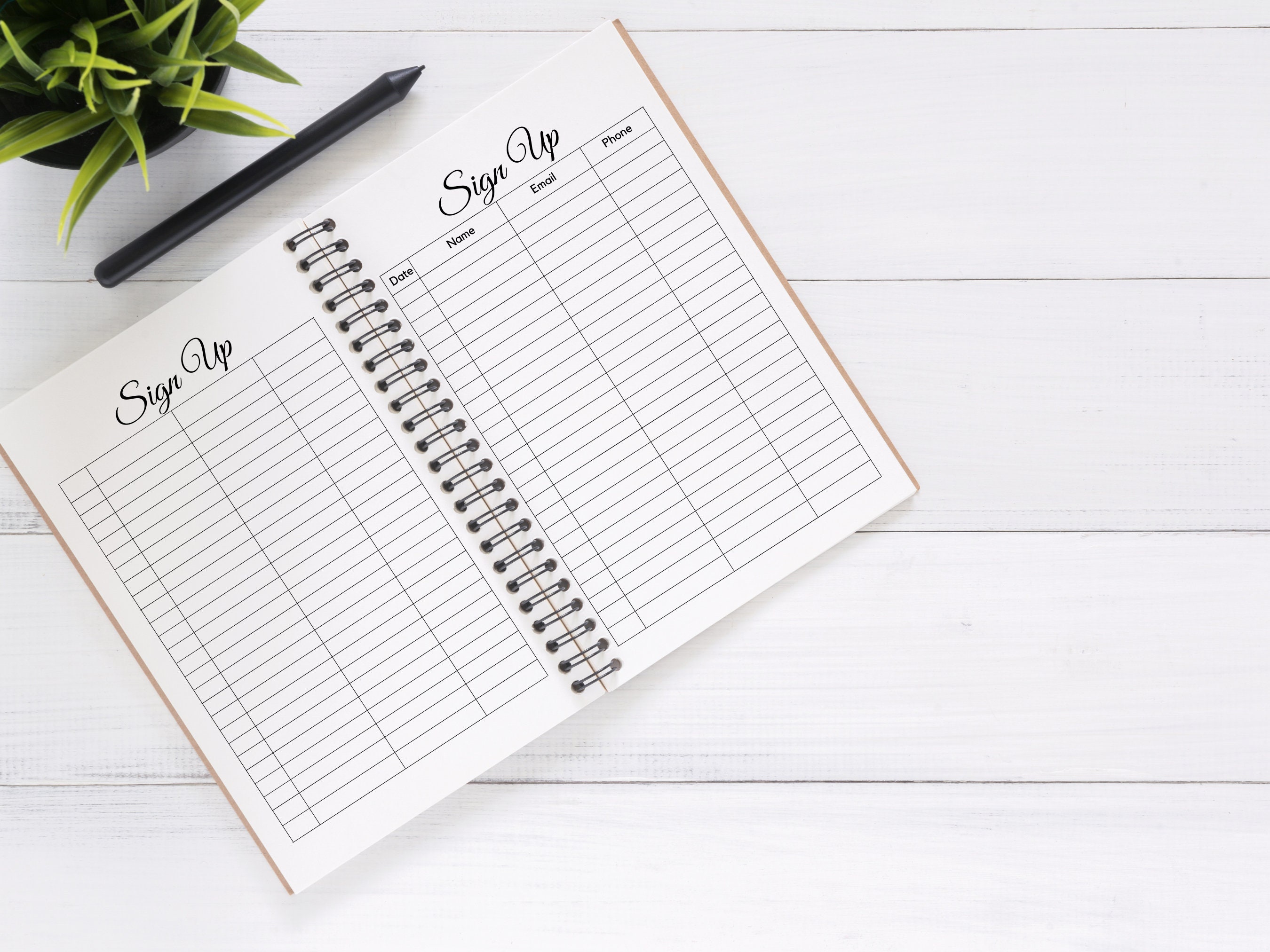 Sign up Forms, Minimalist Sign up Sheet, Printable Sign Up, Event Sign ...